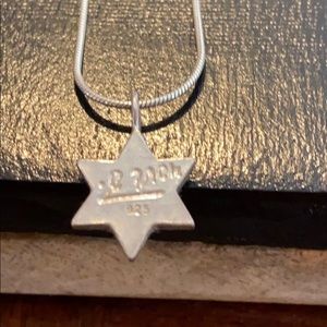 Jewelry | Ss Star Of David On Chain With Blue Stone | Poshmark